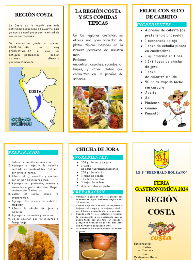 Comidas Típicas de la Región Costa | PDF | Cilantro | Cocina mexicana