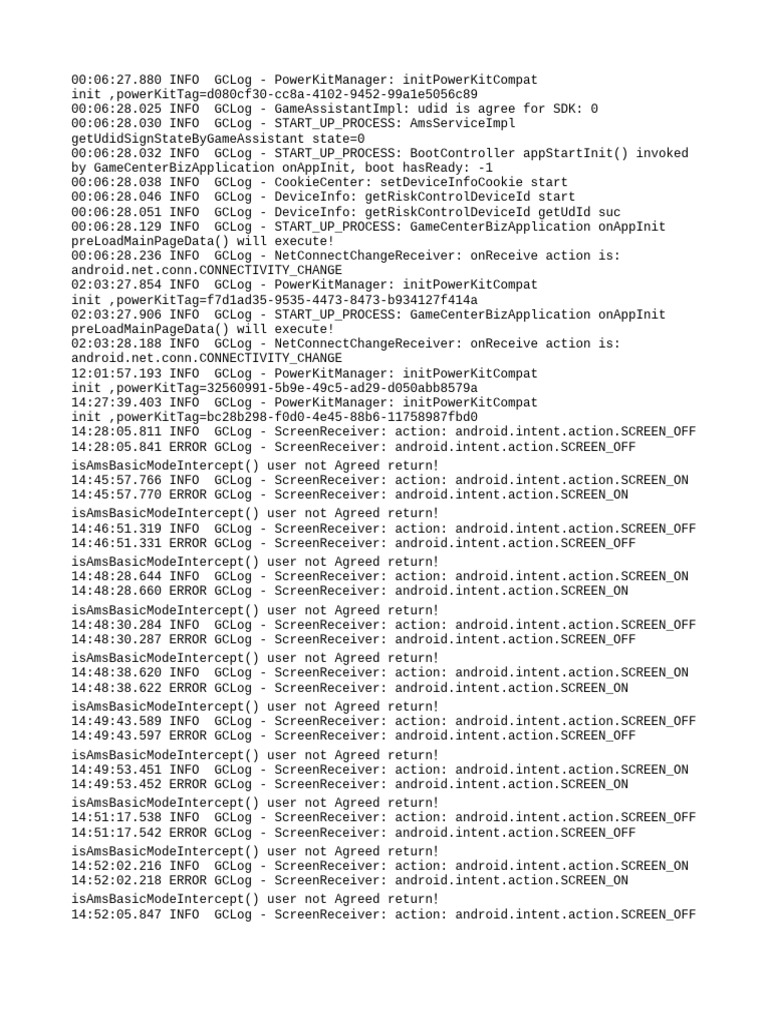Game Center Application Log Analysis | PDF | Wi Fi | Mobile Technology