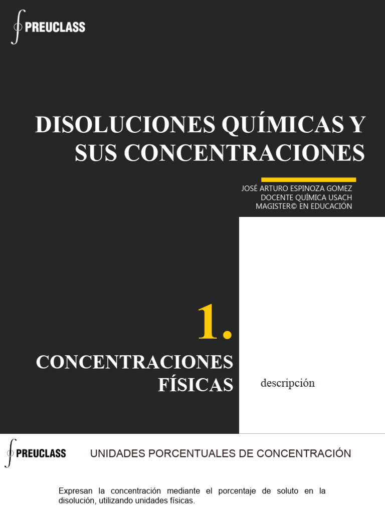 Módulo 9 Disoluciones Químicas y Sus Concentraciones | PDF | Concentración | Química