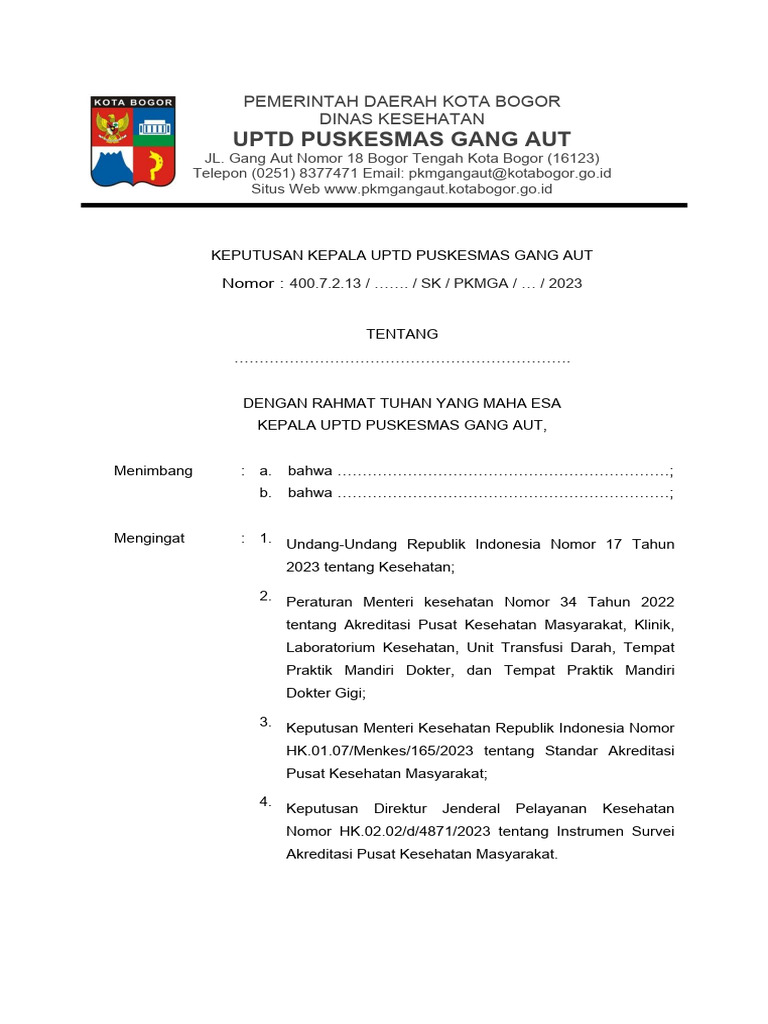 Format SK Tata Naskah | PDF | Sains & Matematika | Teknologi & Rekayasa