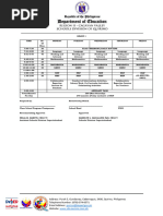 Sample Class Program For Grade 1 SY 2024 2025 | PDF
