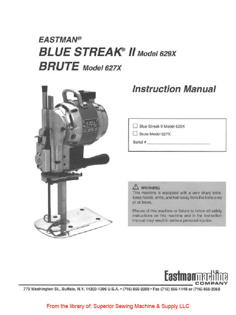 Eastman 627X - 629X Instruction Manual | PDF | Tools