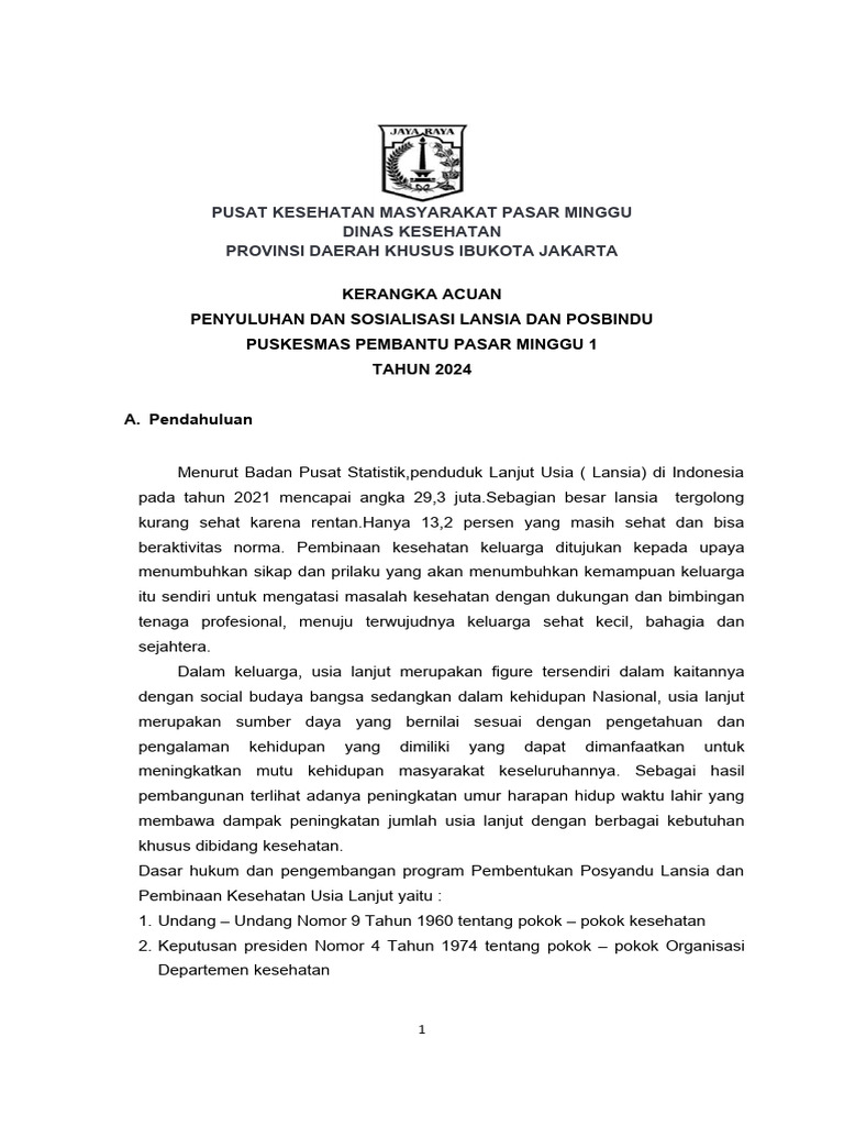 KAK LANSIA Tahun 2024 | PDF