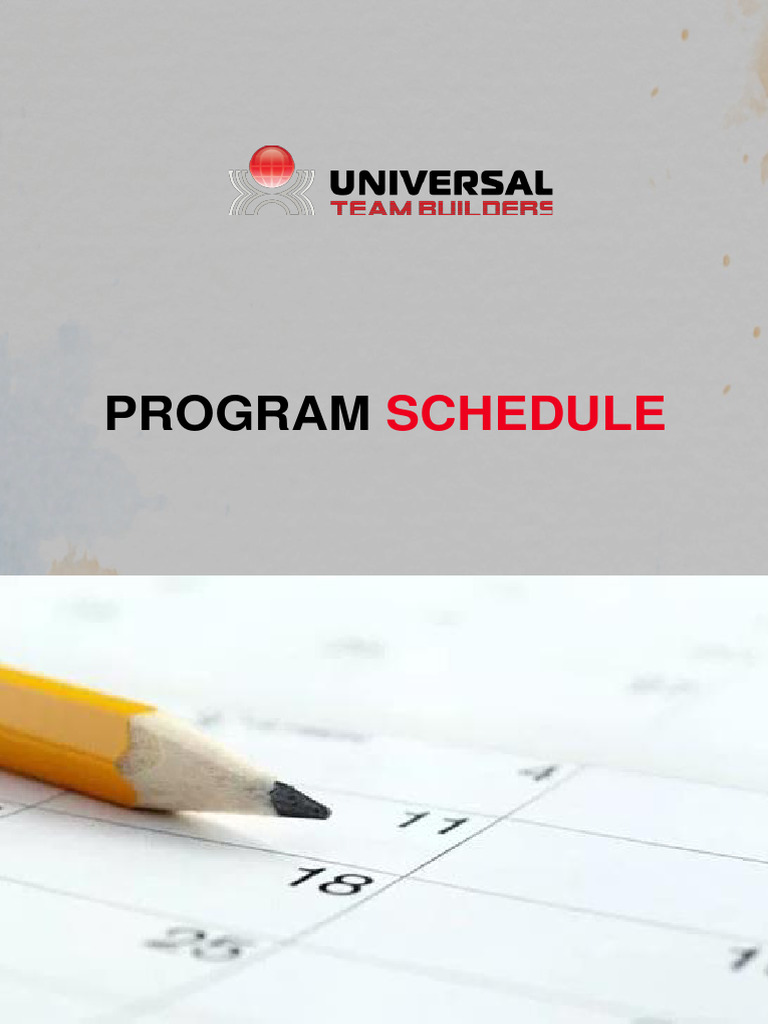 Schedule | PDF | Hot Drinks | Tea