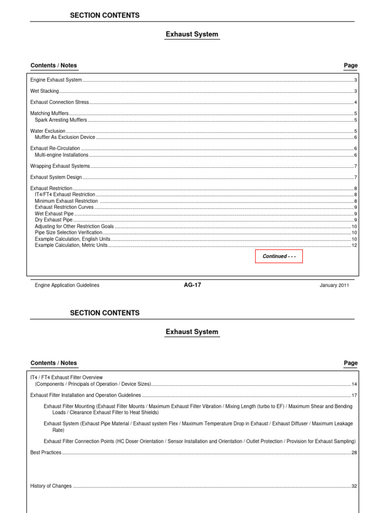 Ag17 Exhaust System PDF Data | PDF | Diesel Engine | Rotating Machines