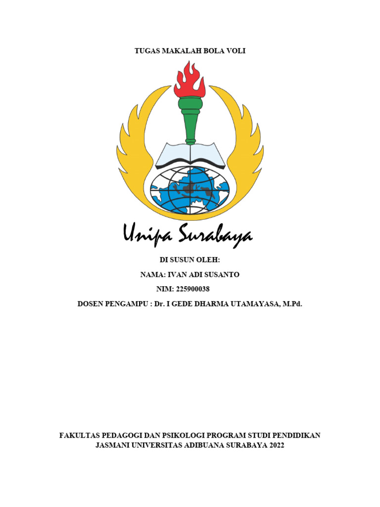 Makalah Bola Voli Ivan Adi S (225900038) | PDF