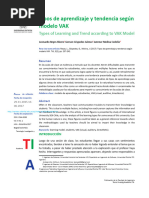 Diagnóstico VAK en el Aprendizaje Académico | PDF | Aprendizaje ...