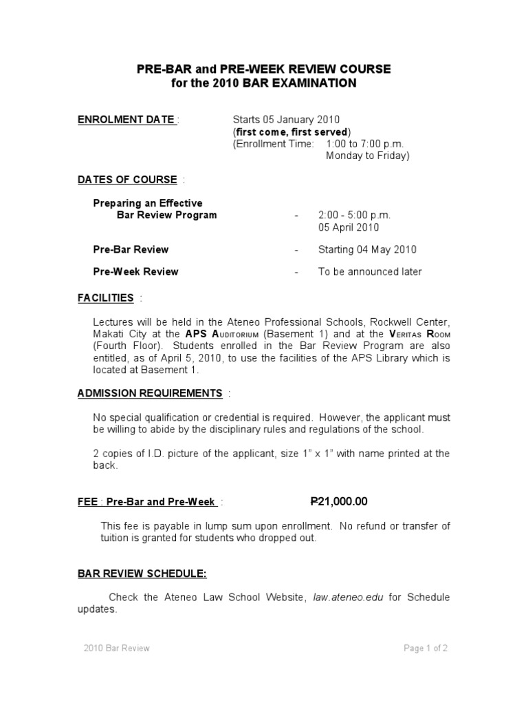 2010 Bar Enrolment Notice | PDF | Identity Document | Government ...