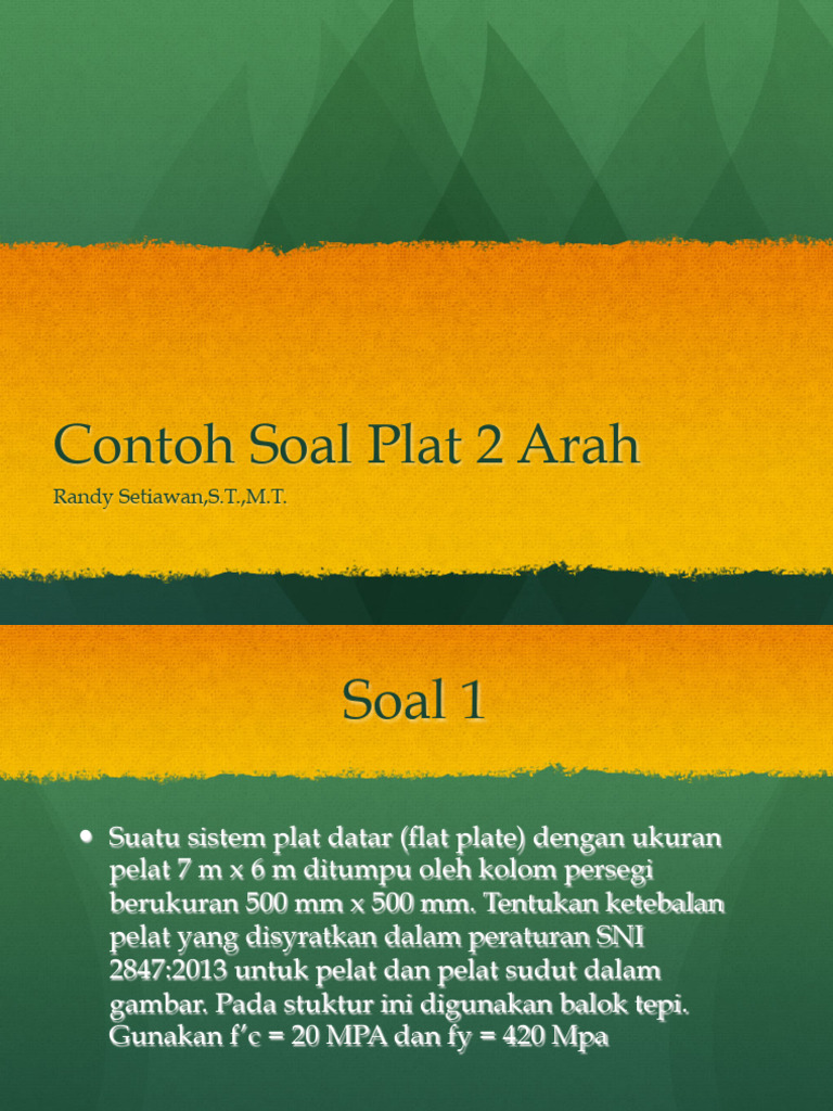 Contoh Soal Plat 2 Arah | PDF