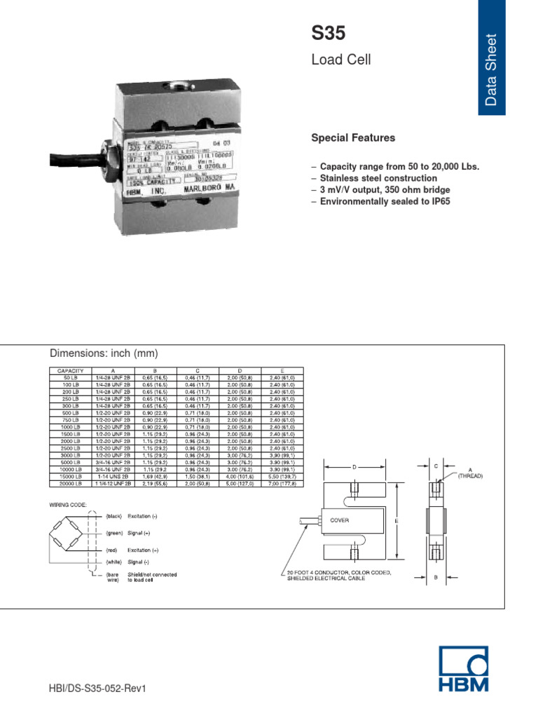 S35-datasheet | PDF | Electrical Resistance And Conductance | Electronic Engineering