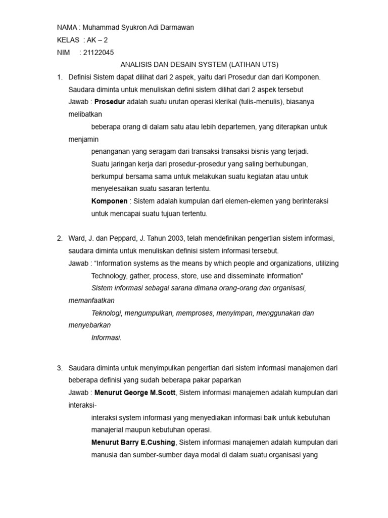 Latihan APSI 21122045 | PDF