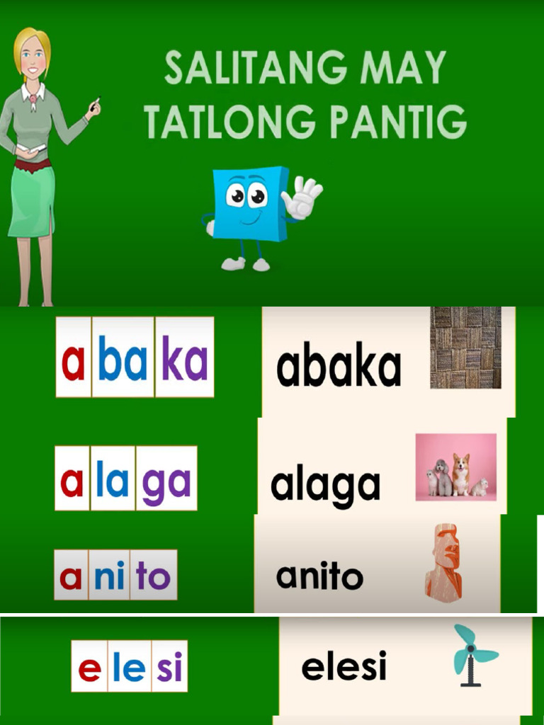 Mga Salitang Tatlong Pantig | PDF