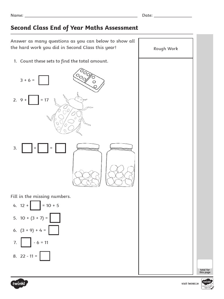 Second Class Maths Assessment Test | PDF | Shape | Euclidean Plane Geometry