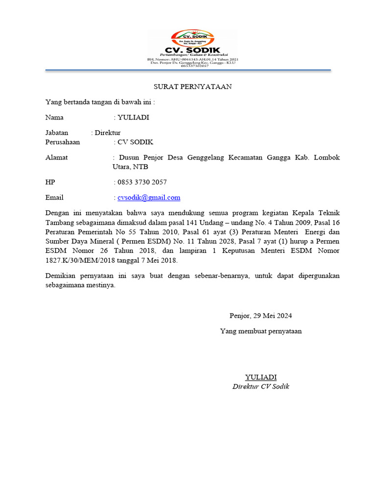 Pengusulan PJS KTT | PDF | Bisnis