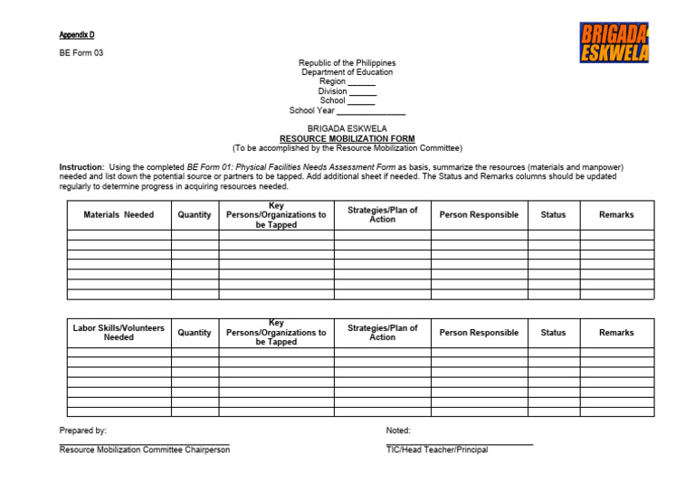 Appendix D. BE Form 03 | PDF