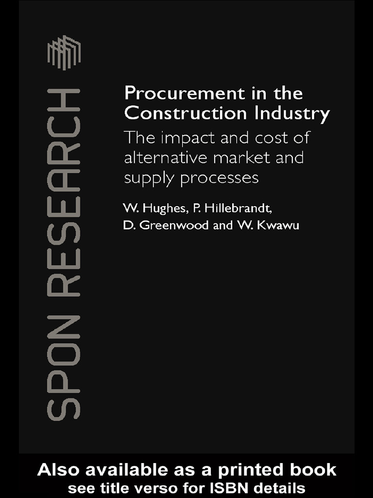 Procurement in The Construction Industry The Impact and Cost of ...