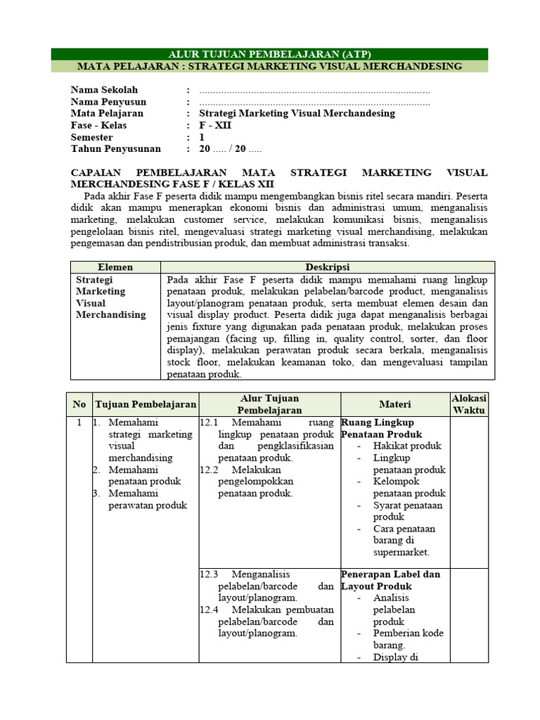 ATP Strategi Marketing Visual XII | PDF