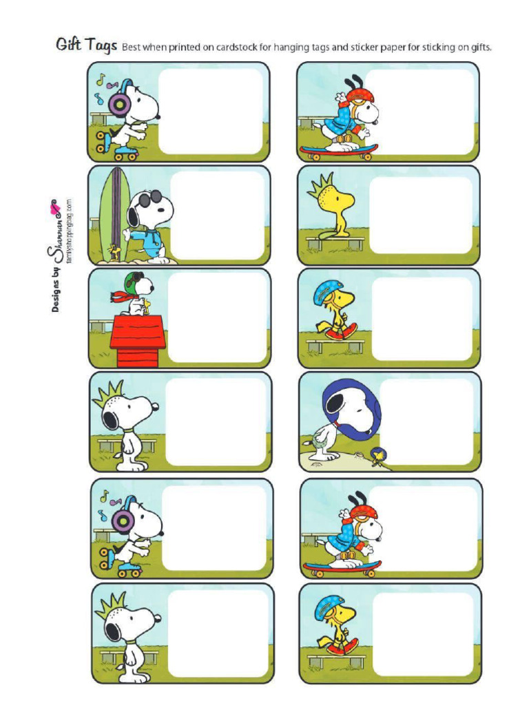 Etiquetas de Snoopy | PDF