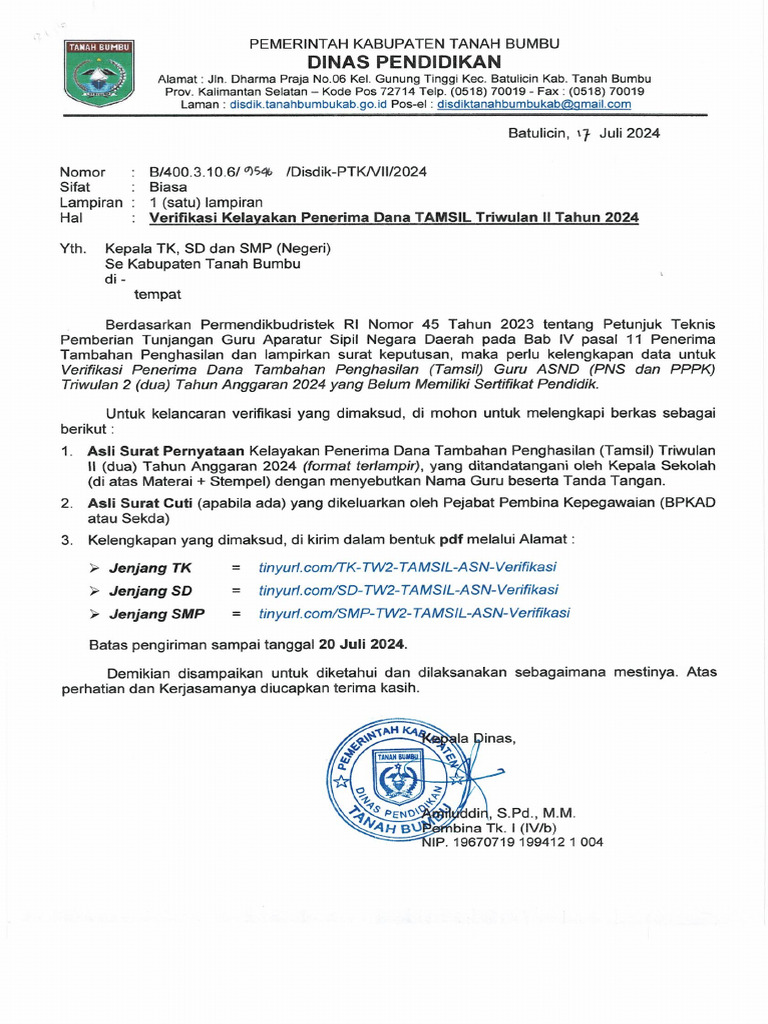 Verifikasi Tamsil Tw 2 | PDF