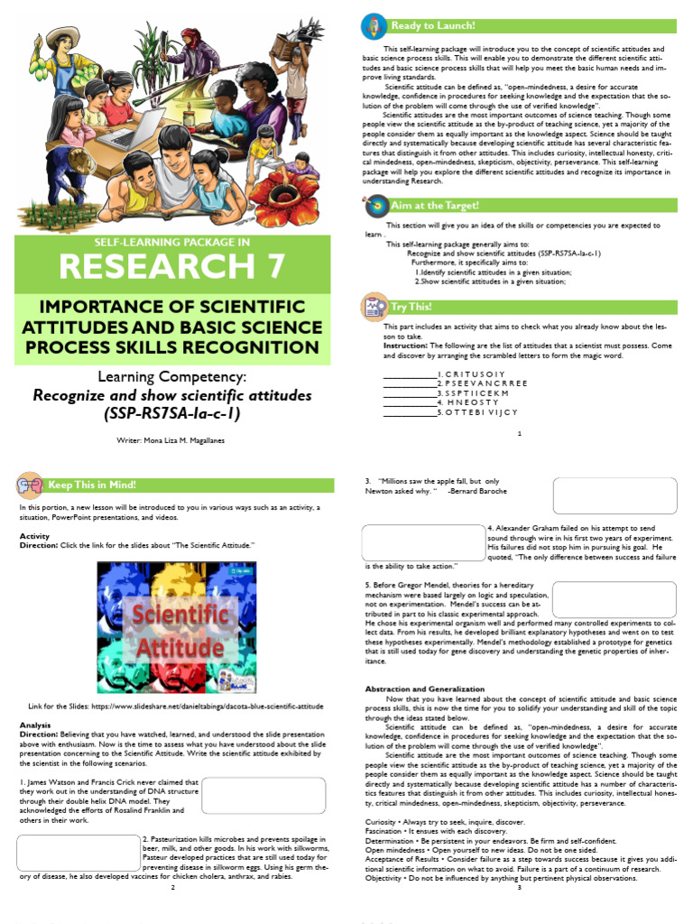 SLM-RESEARCH-7-Week 1- Importance-of-Scientific-Attitudes-and-Basic-Science-Process-Skills ...