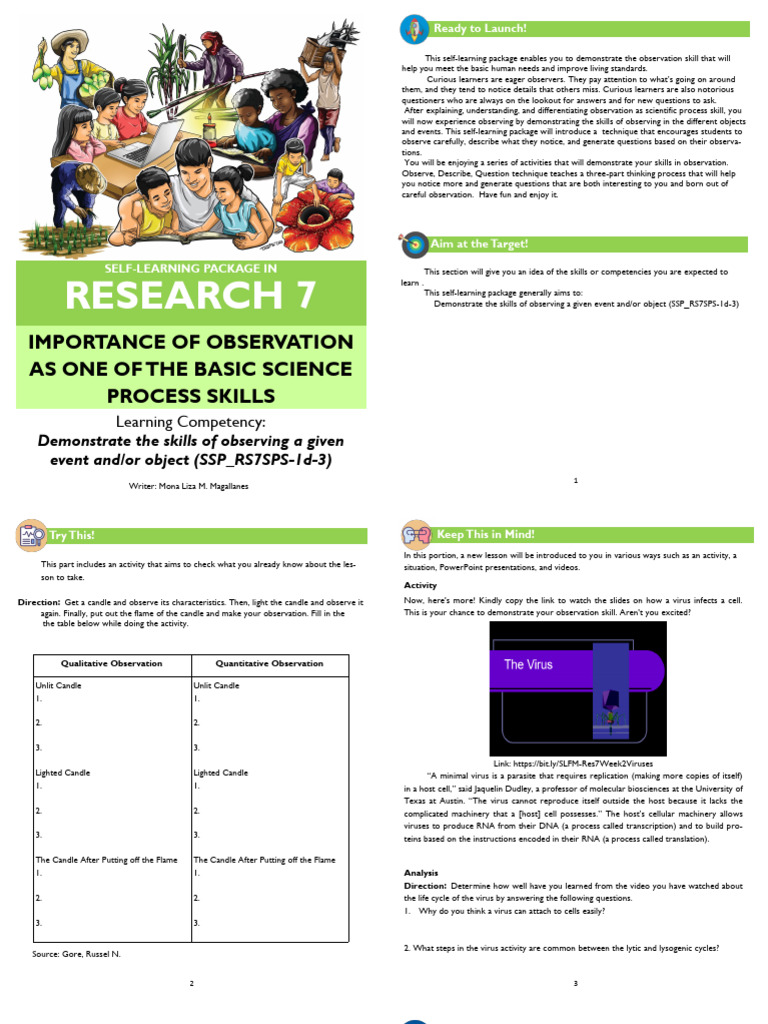 SLM-RESEARCH-7-Week 2 - Importance-of-Observation-as-One-of-the-basic-Science-process-Skills ...