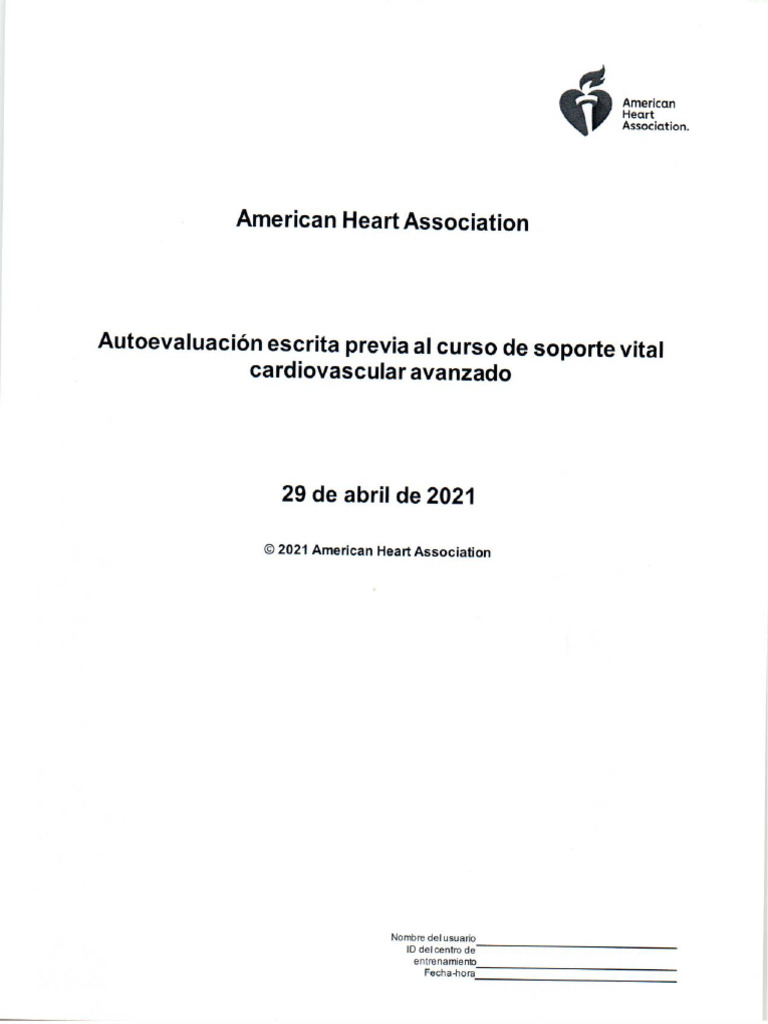 Pre Test Acls Pdf