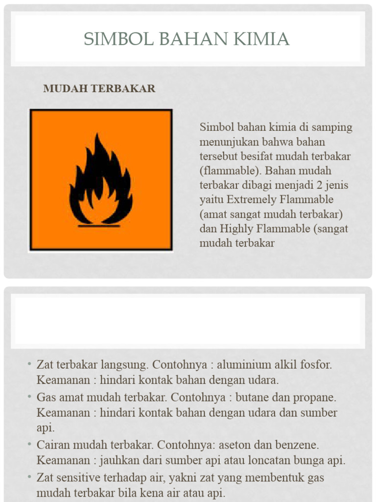 Simbol Bahan Kimia Berbahaya dan Flammable | PDF