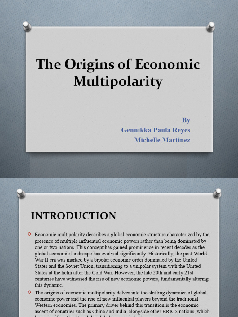 The Origins of Economic Multipolarity | PDF | Polarity (International ...
