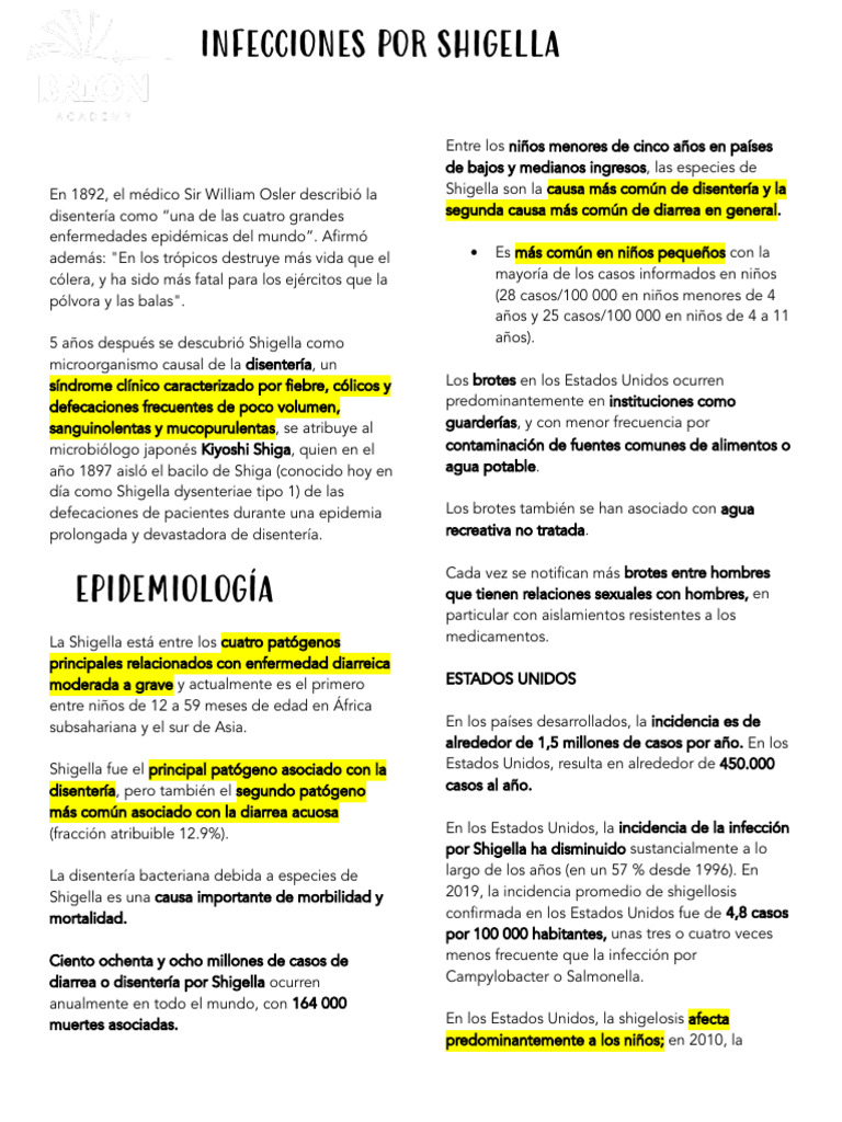 Shigella | PDF | Diarrea | Sistema inmune