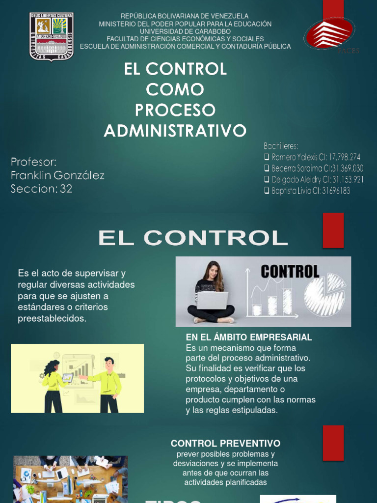 el control como proceso administrativo equipo 8 sección 32 | Descargar gratis PDF | Presupuesto ...