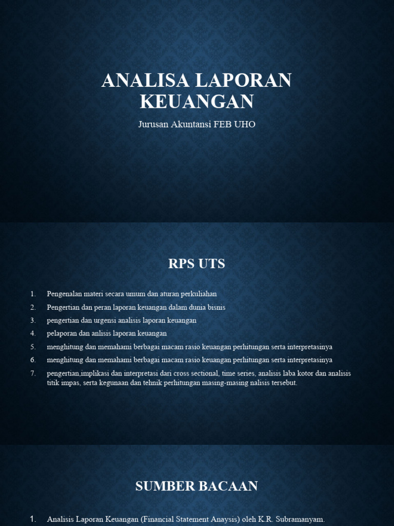 Analisa Laporan Keuangan | PDF | Pengelolaan Keuangan & Uang