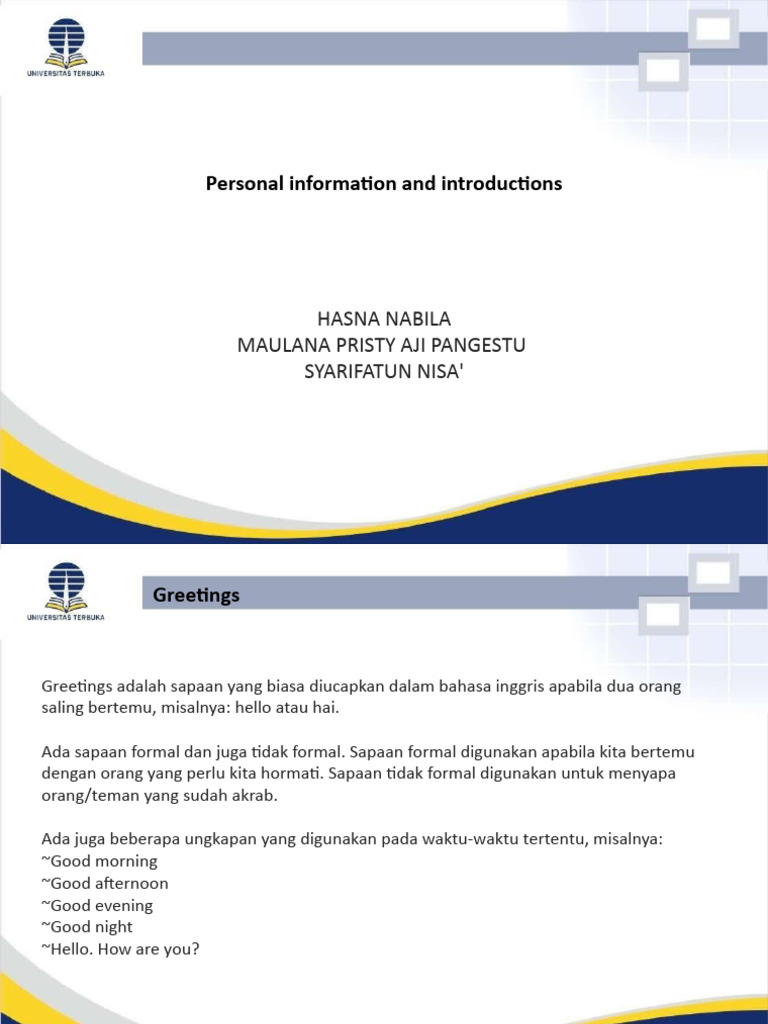 Template Presentasi UT | PDF