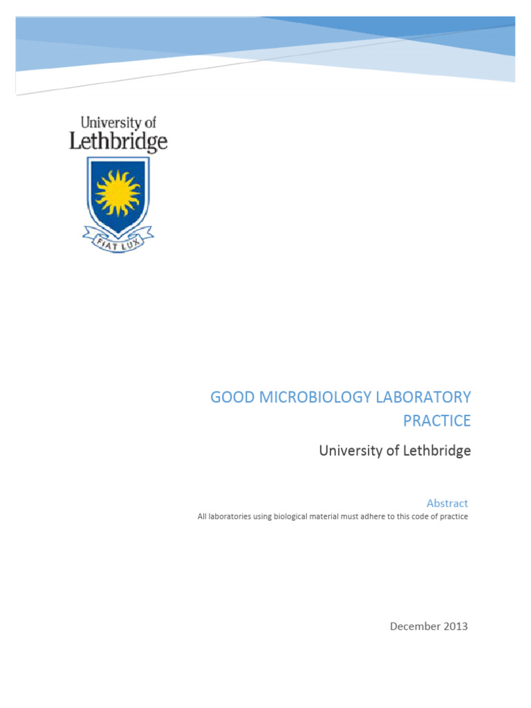 Good Microbiological Laboratory Practices_2 | Download Free PDF ...