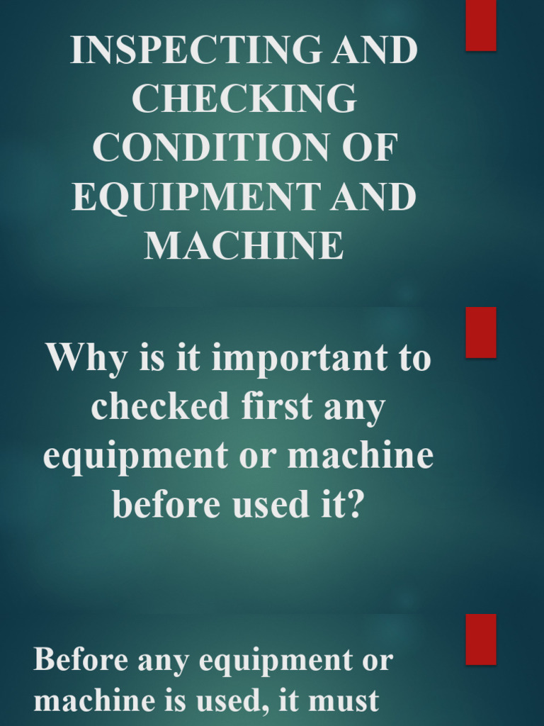 Equipment Inspection and Maintenance Guide | PDF | Disinfectant