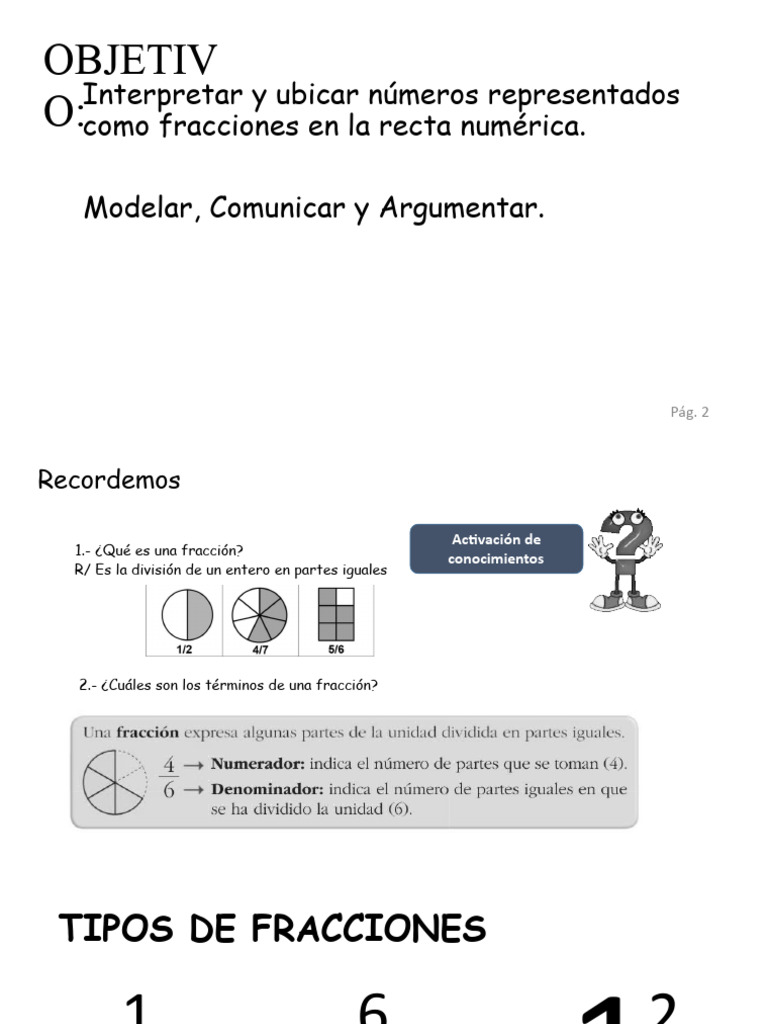Fracciones en la Recta Numérica | PDF | Objetos matemáticos | División ...