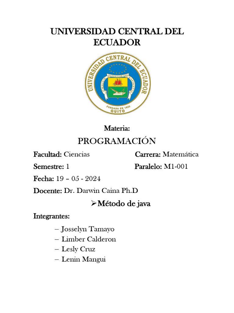 Taller 3 Metodo de Java | PDF | Algoritmos | Matemáticas Aplicadas