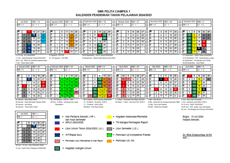 Kalender Pendidikan 2024-2025 | PDF