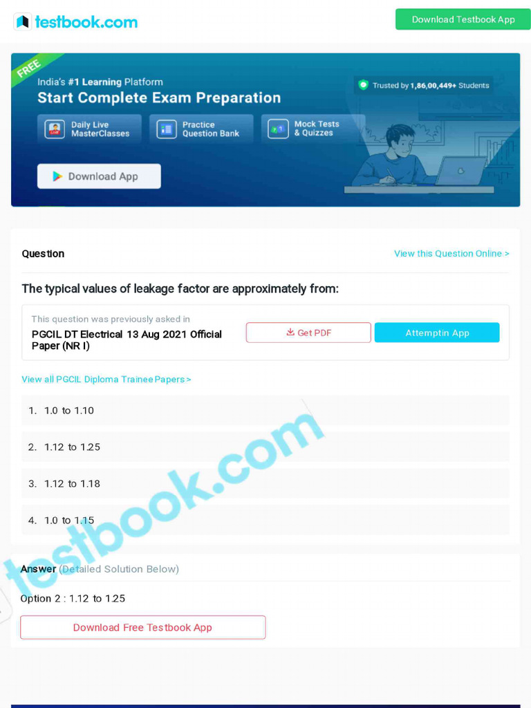 The Typical Values of Leakage Factor Are Approxima ...