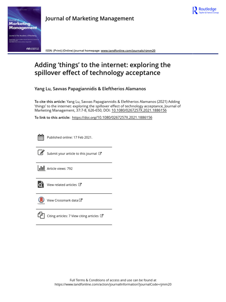 Adding Things To The Internet Exploring The Spillover Effect of ...