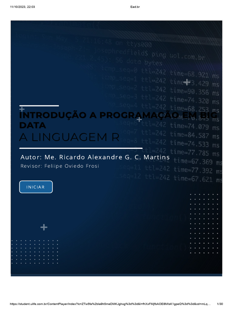 A Linguagem R | PDF | Linguagem de programação | Dados