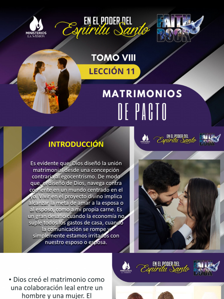 Lección 11 - Matrimonios de Pacto | PDF | Matrimonio | Cristo (título)