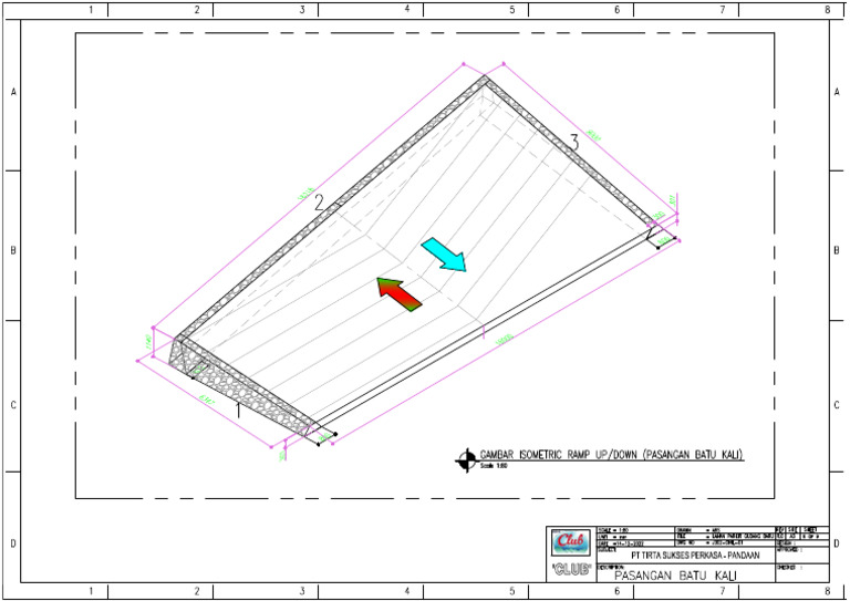 Gambar Isometric Ramp Pasangan Batu Kali (12.01.23) | PDF