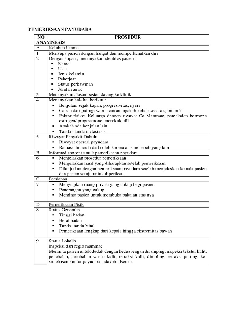 Panduan Pemeriksaan Payudara dan Pap Smear | PDF