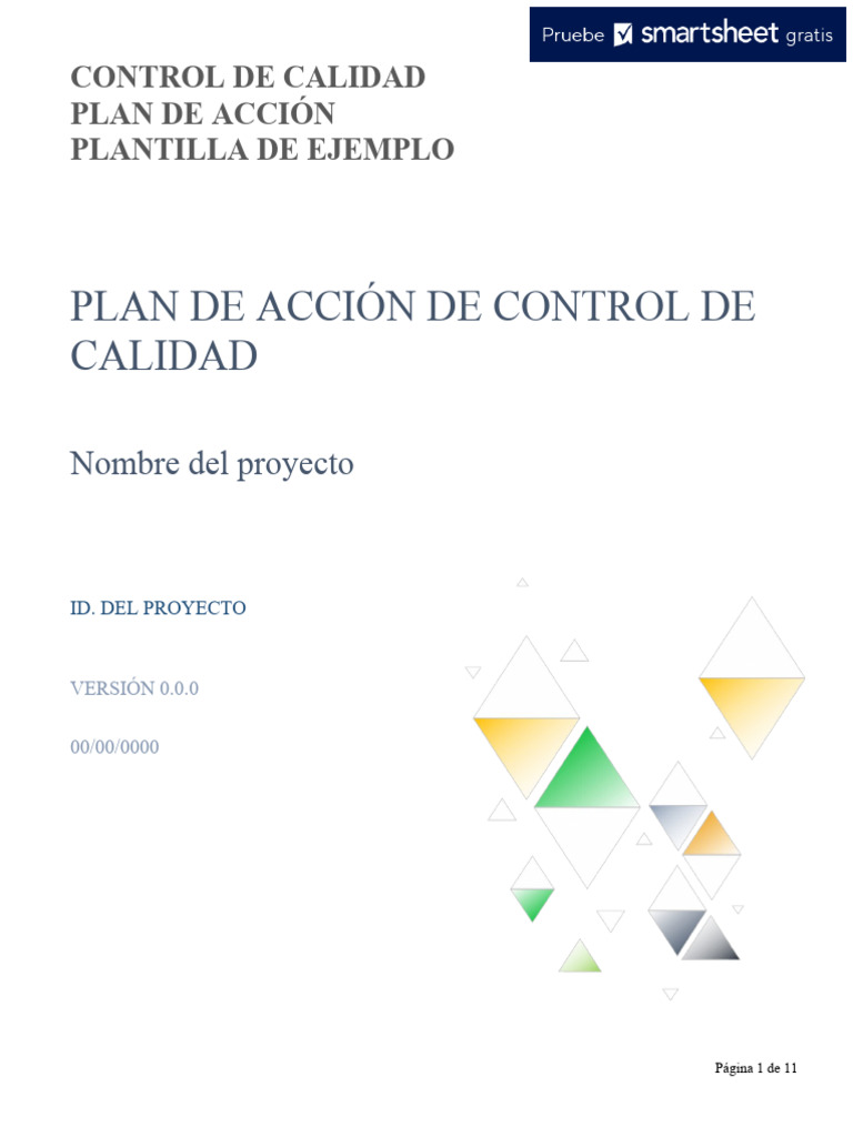 IC Quality Control Action Plan Sample 11221 - WORD - ES | PDF | Calidad ...