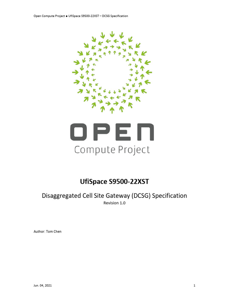 UfiSpace S9500-22XST Cell Site Gateway Router Specifications | PDF ...