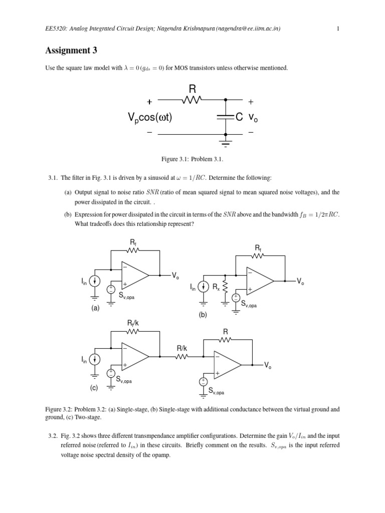 Assignment 03 | PDF | Signal To Noise Ratio | Amplifier