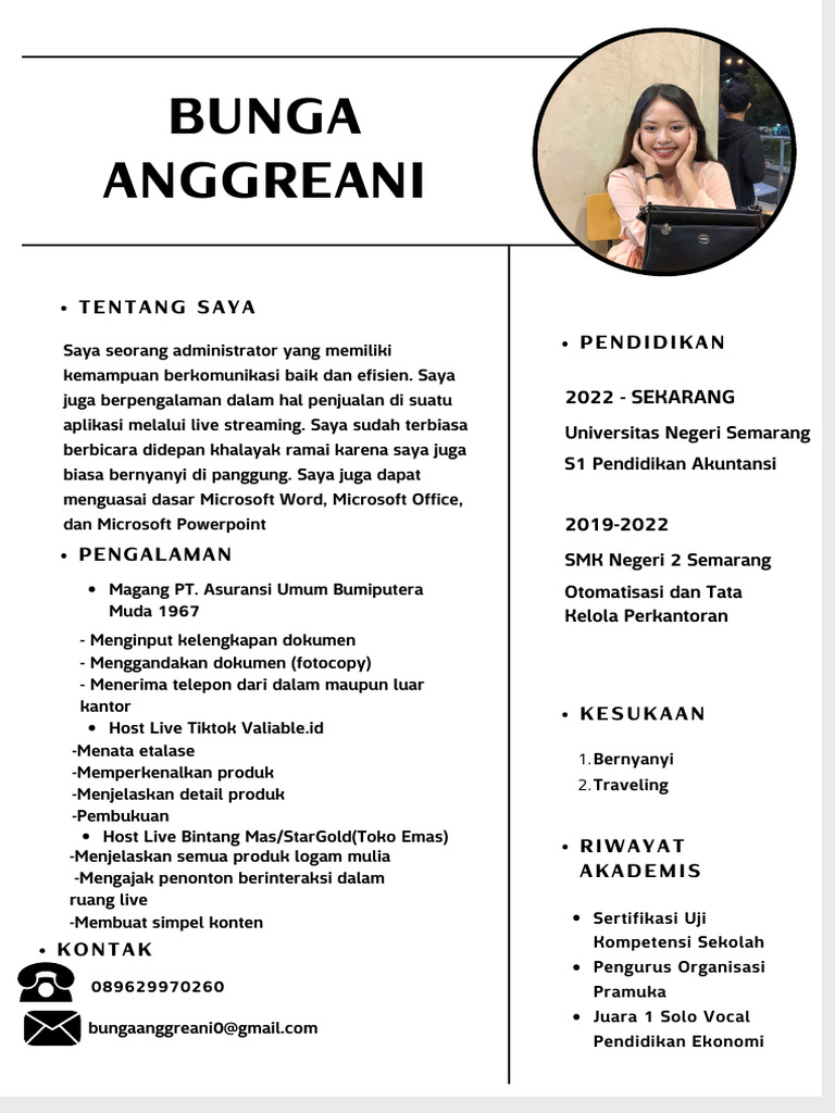 CV Bunga Anggreani | PDF