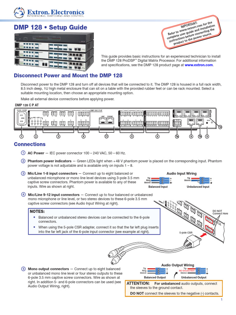 DMP128 68-2036-50 C | PDF | Usb | Computer Network