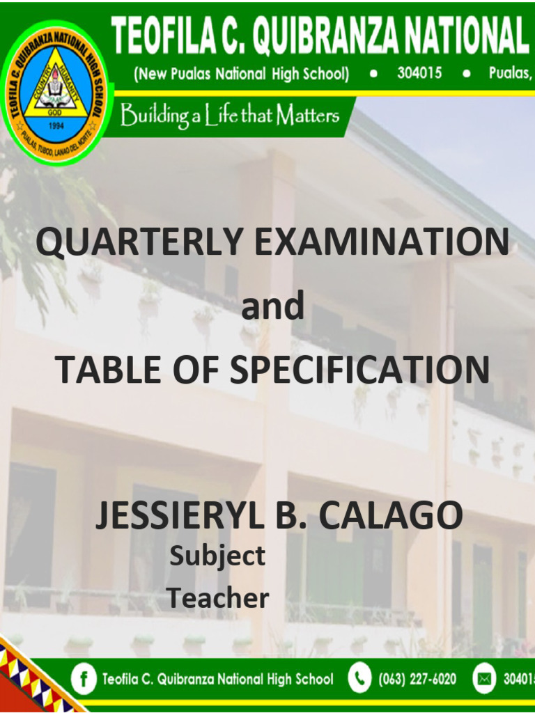 Cover Page Exam and Tos | PDF