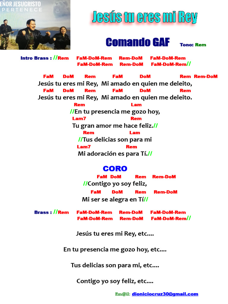 Jesús, Tú Eres Mi Rey - Letra y Acordes | PDF